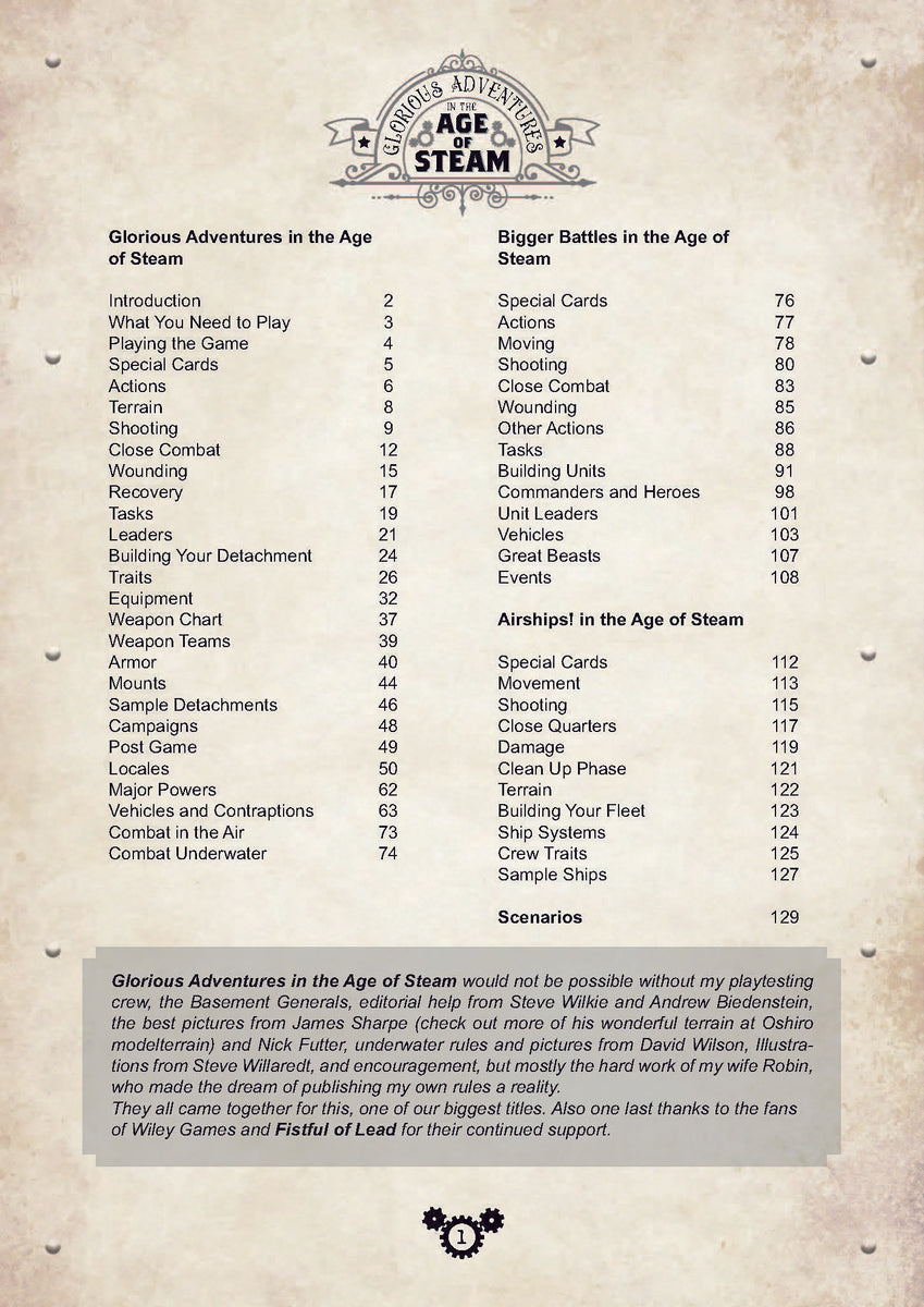 Glorious Adventures in the Age of Steam - Printed – Wiley Games