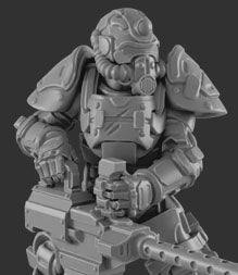 Resin 28mm Miniature - Post Apocalypse - "ANVIL" Armor – Wiley Games