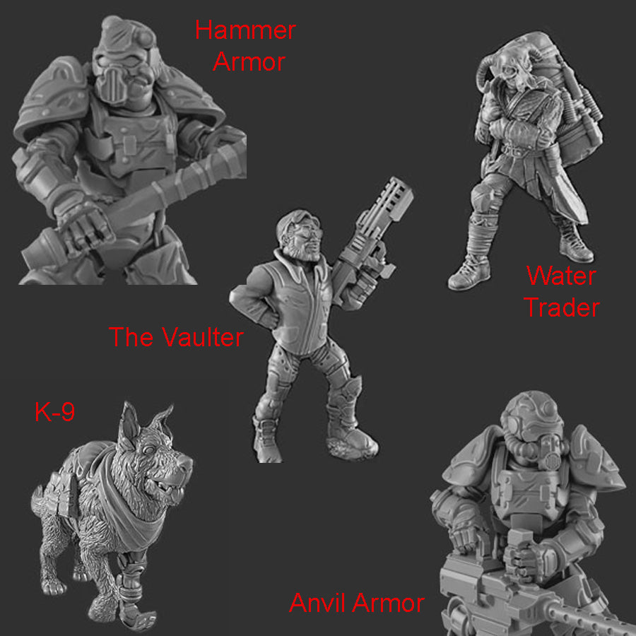 Resin Miniature Pack - Post Apocalypse - The Adventurers – Wiley Games